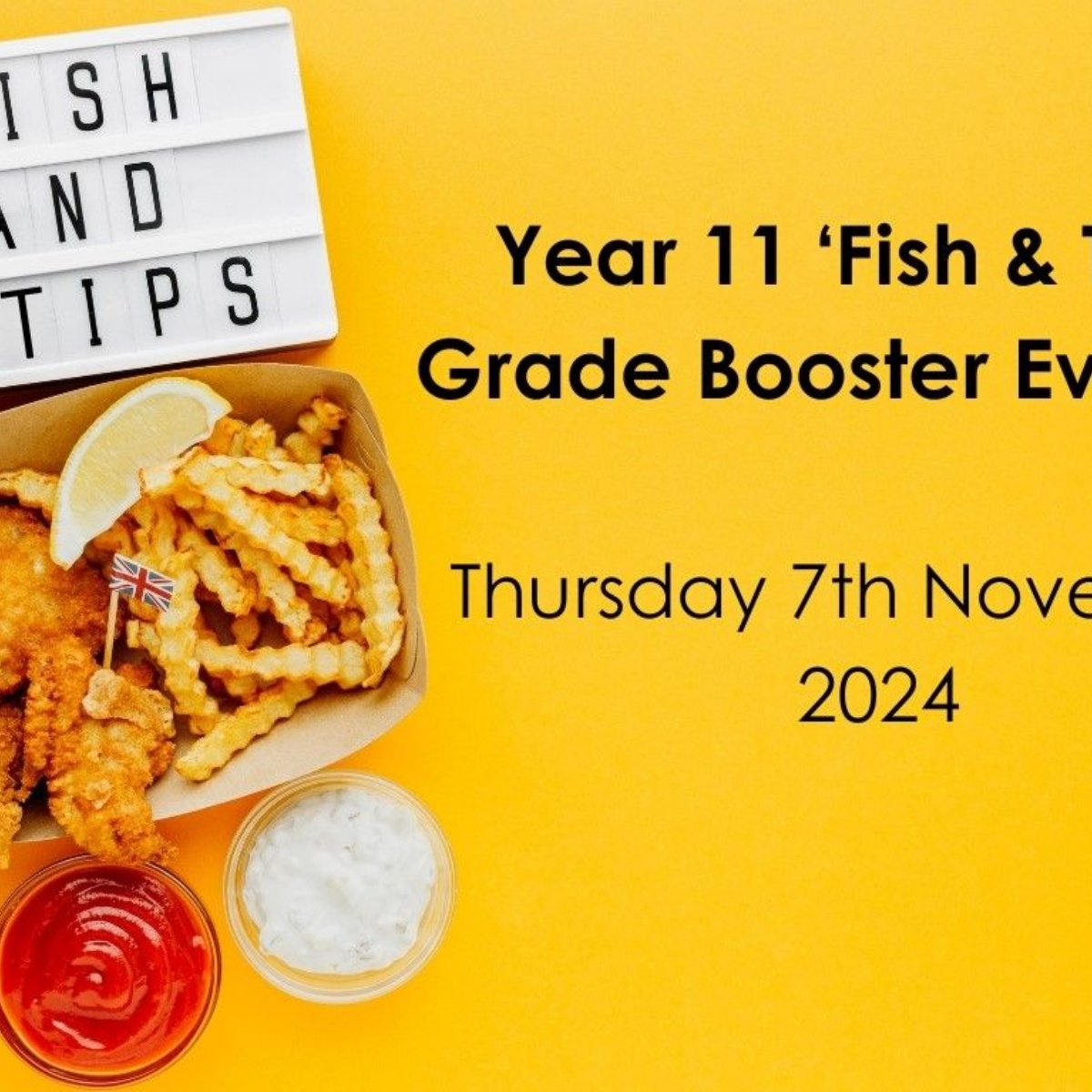 Colonel Frank Seely Academy - Year 11 'Fish & Tips' Grade Booster Evening
